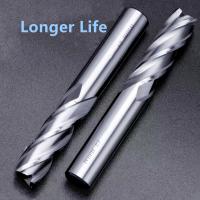 China Square End Coated HSS End Mill  4 Flute 1/4 Inch Diameter for sale