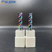 China Tungsten Steel 2-1/2 Inch Carbide End Mill For Aluminum Supal Square End 0.030 Inch Corner Radius for sale