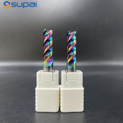 China Tungsten Steel 2-1/2 Inch Carbide End Mill For Aluminum Supal Square End 0.030 Inch Corner Radius for sale