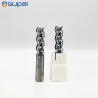 China Supal 1/4 Inch Square End Aluminum End Mill DLC Coated 35º-45º Helix Angle Center Cutting for sale