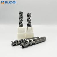 China Supal 1/4 Inch Square End Aluminum End Mill DLC Coated 35º-45º Helix Angle Center Cutting for sale