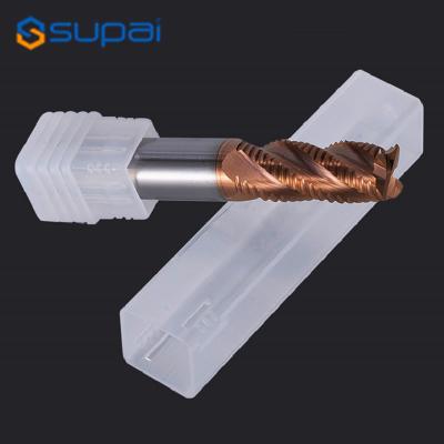 China Long Flute 12mm Precision Cutting Tools Square Corner Radius 3mm For Precision Metal Cutting for sale