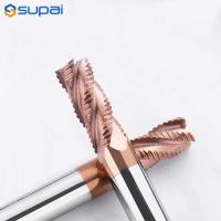 China 4-Flute Carbide Roughing End Mill Ra3.2 Coat 12mm Shank Diameter for Square Cutting Edge for sale