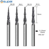 China 1/2 Shank Diameter Single End Tapered End Mill Bit for High Precision Cutting for sale