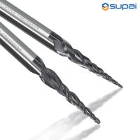 China 118° Point Angle Tapered End Mills With 30° Helix Angle And Yes Center Cutting for sale