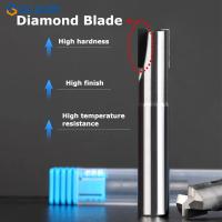 China PCD Diamond Milling Cutter Carbon Fiber Fiberglass Bakelite Polycrystalline Machining CNC Carbide Engraving Bits for sale
