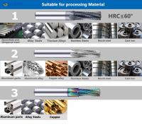 China Customized Coating TiAlN End Mills 2/4 Flutes 45° Helix Angle for Precision Milling for sale