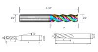 China 2-1/2 Inch Aluminum End Mill With 35°-45° Helix Angle And 0.030 Inch Corner Radius for sale
