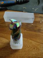 China 2-1/2 Inch Overall Length 3/8 Inch 3 Flute End Mill For Aluminum Uncoated Coating for sale