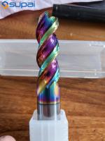 China 2-1/2 Inch Overall Length 3/8 Inch 3 Flute End Mill For Aluminum Uncoated Coating for sale