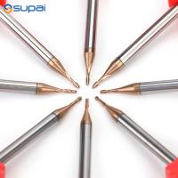 China 2 Flute Number Micro End Mills 2 Number of Teeth Short Flute Length for sale