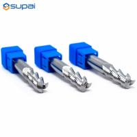 China 2-1/2 Inch Overall Length Aluminum End Mill With 35°-45° Helix Angle And Center Cutting for sale