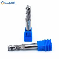 China 2-1/2 Inch Overall Length Aluminum End Mill With 35°-45° Helix Angle And Center Cutting for sale