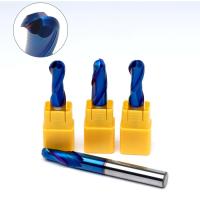 China Solid Carbide Ball Nose Milling Cutter / Ball End Cutter HRC 45 55 60 65 for sale