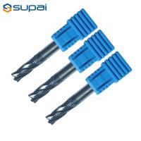 China 3 4 Flute Roughing End Mill Wood Cutting Tools For Steel Wood CNC for sale