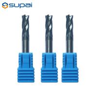 China 3 4 Flute Roughing End Mill Wood Cutting Tools For Steel Wood CNC for sale