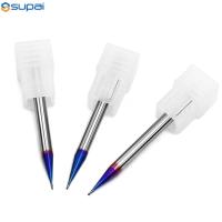 China Supal High Precision Micro End Mills With Short Flute Length Blue Nano Coating for sale