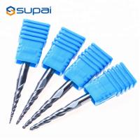 China 2 Flute Tapered Wood Milling Cutter Metal Working Tool ISO Certification for sale