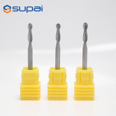 China High Precision Solid Tungsten Carbide End Mill For Aluminum Cutting Tool Long Working Lifespan No Coating for sale