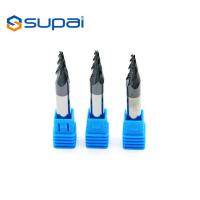 China High Speed Tapered Ball Nose End Mill CNC Milling Cutters Customized Length for sale