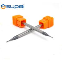 China 0.1mm Small Diameter End Mills Ball Nose 30 Degree HRC 45 55 60 65 for sale