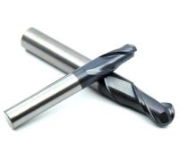 China TiN Coating Ball Nose End Mill Size 1-20mm 45 Hrc 2 Flute 4 Flute for sale
