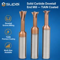 China SUPAL Solid Carbide Dovetail End Mill with TiAlN Coating | 4-Flute T-Slot Dovetail Cutter | OEM Custom Size | Factory Direct for sale