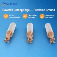 China SUPAL Solid Carbide Dovetail End Mill with TiAlN Coating | 4-Flute T-Slot Dovetail Cutter | OEM Custom Size | Factory Direct for sale
