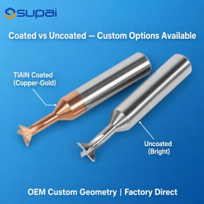 China SUPAL Solid Carbide Dovetail End Mill Precision-Ground Ultra-Fine Grain Tungsten Carbide Engineered For Efficient Dovetail Groove Milling T-Slot Machining  Undercut Profiling On Steel for sale