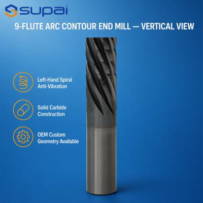 China SUPAL Custom Solid Carbide Unequal Division Left-Hand Spiral End Mill with Premium Balinit Balzers Coating | OEM Stainless Steel Machining for sale