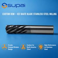China SUPAL Custom Solid Carbide Unequal Division Left-Hand Spiral End Mill with Premium Balinit Balzers Coating | OEM Stainless Steel Machining for sale