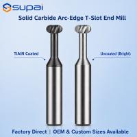 China SUPAL Solid Carbide T-Slot End Mill with TiAlN Coating R-Angle Forward & Reverse Chamfer Milling Cutter for sale