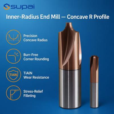 China SUPAL Solid Carbide Inner-Radius End Mill | Concave Corner Rounding Cutter | TiAlN Coated | For Steel Stainless Aluminum | OEM Custom R-Size for sale