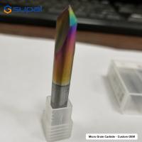 China SUPAL 3-Flute Rainbow DLC Chamfer End Mill With Ultra-Low Friction And High Wear Resistance For Burr-Free Edge Breaking On Steel, Aluminum And Composites for sale