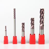 China 1-20mm Solid Carbide 1 MM End Mill Cutter 4 Flute TiAlN Coating Feature Standart Boy Performans Freze (Chatter) for sale