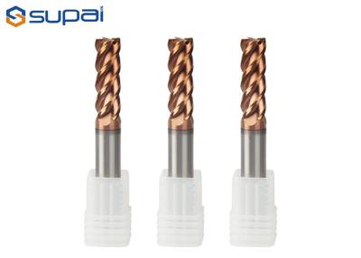 China 45hrc 55hrc 60hrc Square Milling Cutting Tools / Tungsten Carbide End Mill for sale