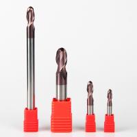 China 45 Hrc Solid Carbide Ball Nose End Mill 1-20mm With ALTIN Black Coating for sale
