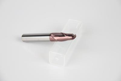 China 8mm Tungsten Carbide Ball Nose End Mill 2 Flute Custom Coating for sale