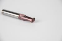 China 8mm Tungsten Carbide Ball Nose End Mill 2 Flute Custom Coating for sale
