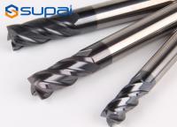 China TiAin Coating Carbide Square End Mill For Stainless Steel 10mm 2 / 4 Flutes for sale