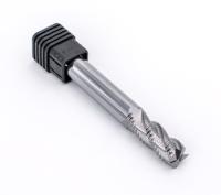 China Tungsten Carbide 3 Flute End Mill / Roughing End Mill For Aluminum No Coating for sale