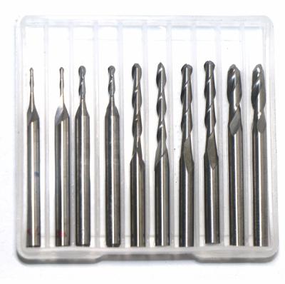 China Wood Working Set Carbide End Mill Uncoated Diameter 1mm 1.5mm 2.0mm 3.175mm for sale