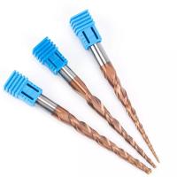 China 6mm Tapered Ball Nose End Mill Tungsten Solid Carbide Coated Tapered for sale