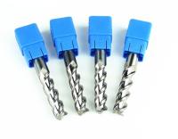 China Copper Alloy 3 Flutes / Two Flute End Mill HRC55 With Vicrn Coating for sale