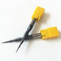 China Taper Carbide End Mill Solid Carbide 2 Flutes Tapered Ball Nose Router Bits For Wood Plywood Cutting Tools for sale