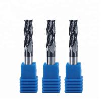 China CNC Thread Solid Carbide Roughing End Mill HRC55 6mm 3 Flutes 4 Flutes Coating Metal Hard Cutting Tools for sale