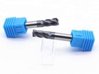 China Standard Size Carbide End Mill Carbide Rounding Corner Radius End Mill 4mm Size Chart Helical Tungsten Solid Round Nose for sale