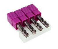 China 4 Flues Solid Carbide Milling Cutters / HRC45 Carbide Micro End Mills for sale