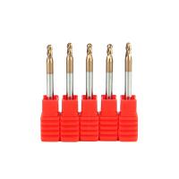 China High Performance HRC55 Ball Nose End Mill CNC Milling Cutter 4 Flutes For Cast Iron for sale