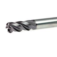 China High Performance Solid Carbide Cutting Tool 2 / 4 Flute Corner Radius End Mill For HRC 50 Degree Coated for sale